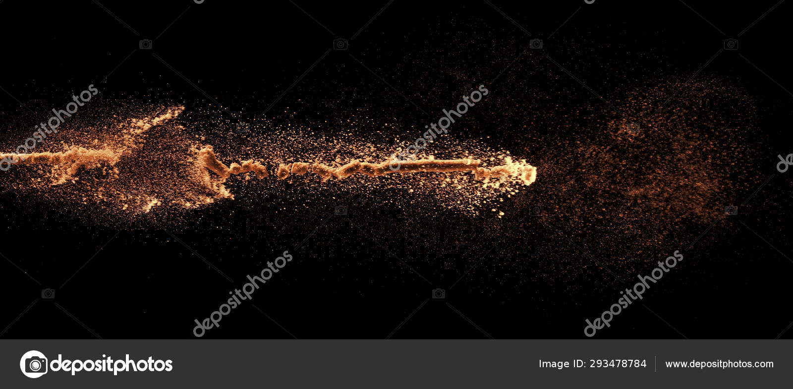 Shot Firearm Explosion Gunpowder Black Background Bright Flash Flying ...