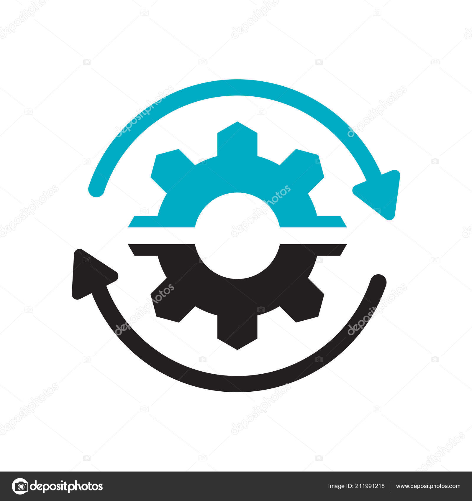 Workflow icon vector sign and symbol isolated on white backgroun Stock ...