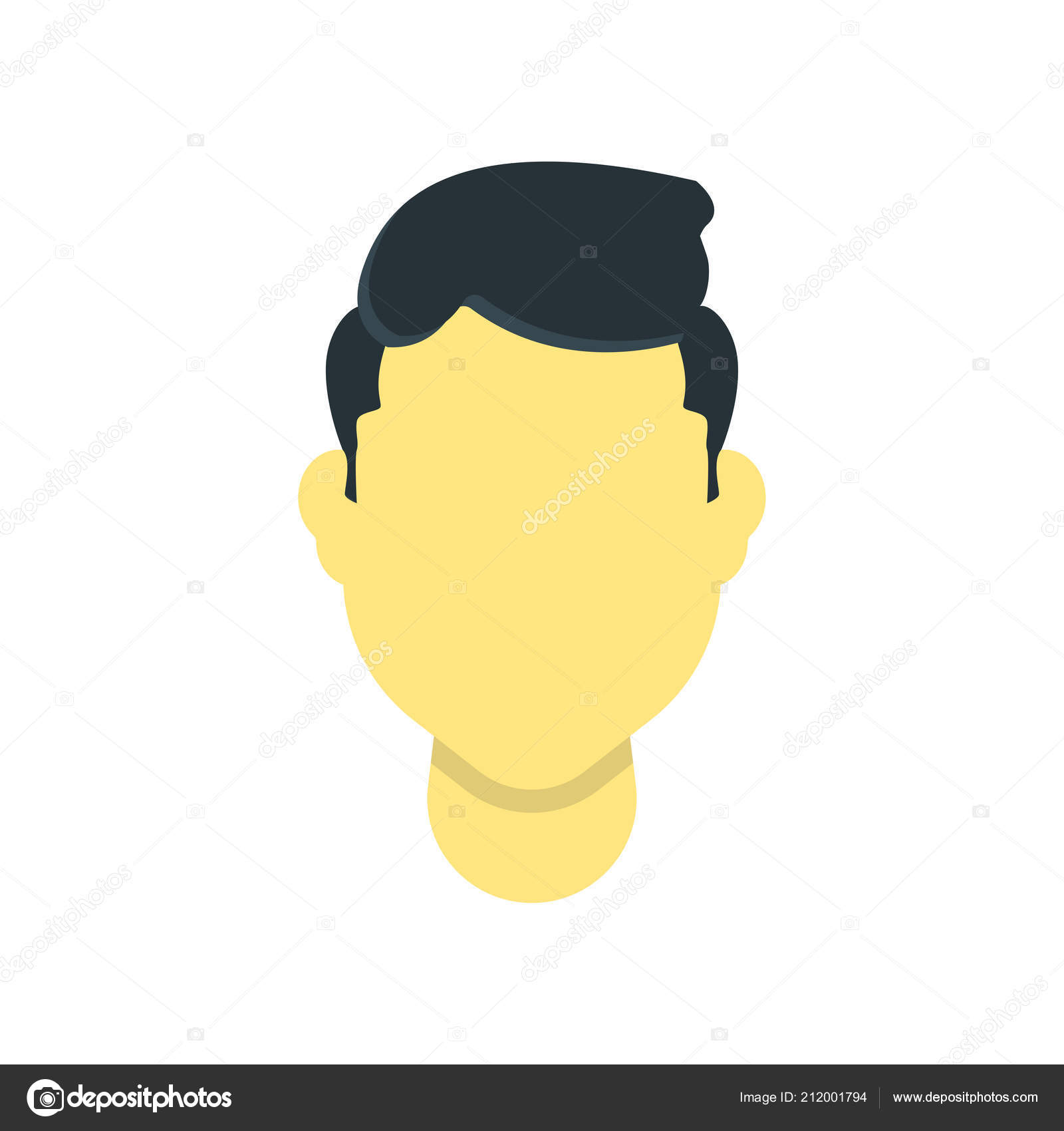 Man hair icon vector sign and symbol isolated on white backgroun Stock ...