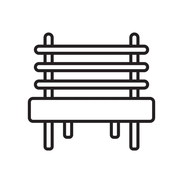 Garden bench line icon, concept sign, outline vector illustration ...