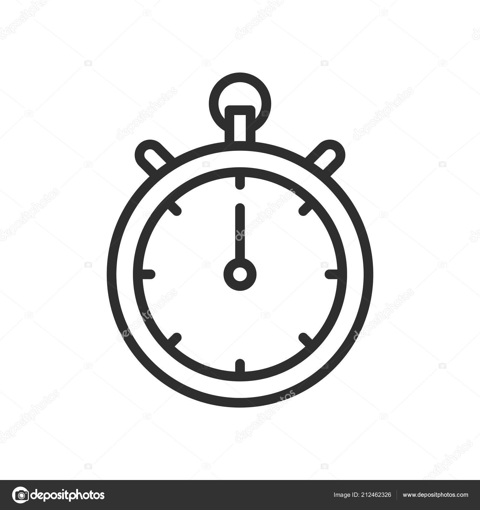 Stopwatch Running icon vector sign and symbol isolated on white — Stock ...