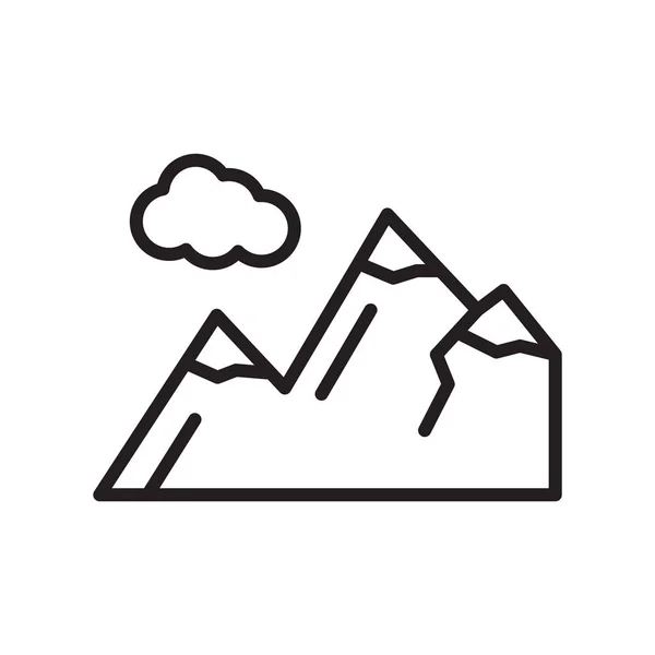 Mountain Line Icon Outline Terrain Vector Logo Linear Pictogram ...