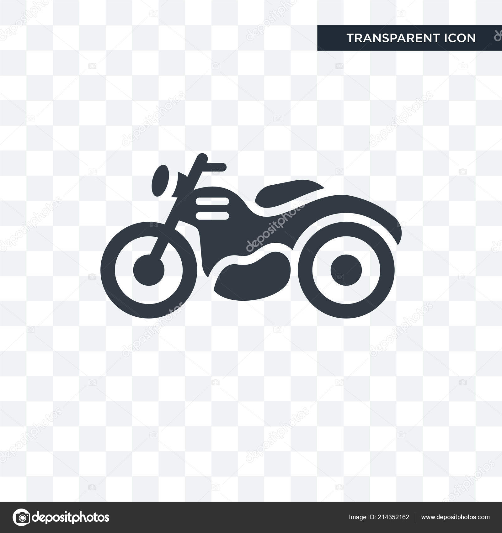 Icono de vector de moto aislado sobre fondo transparente, Motorb Stock ...