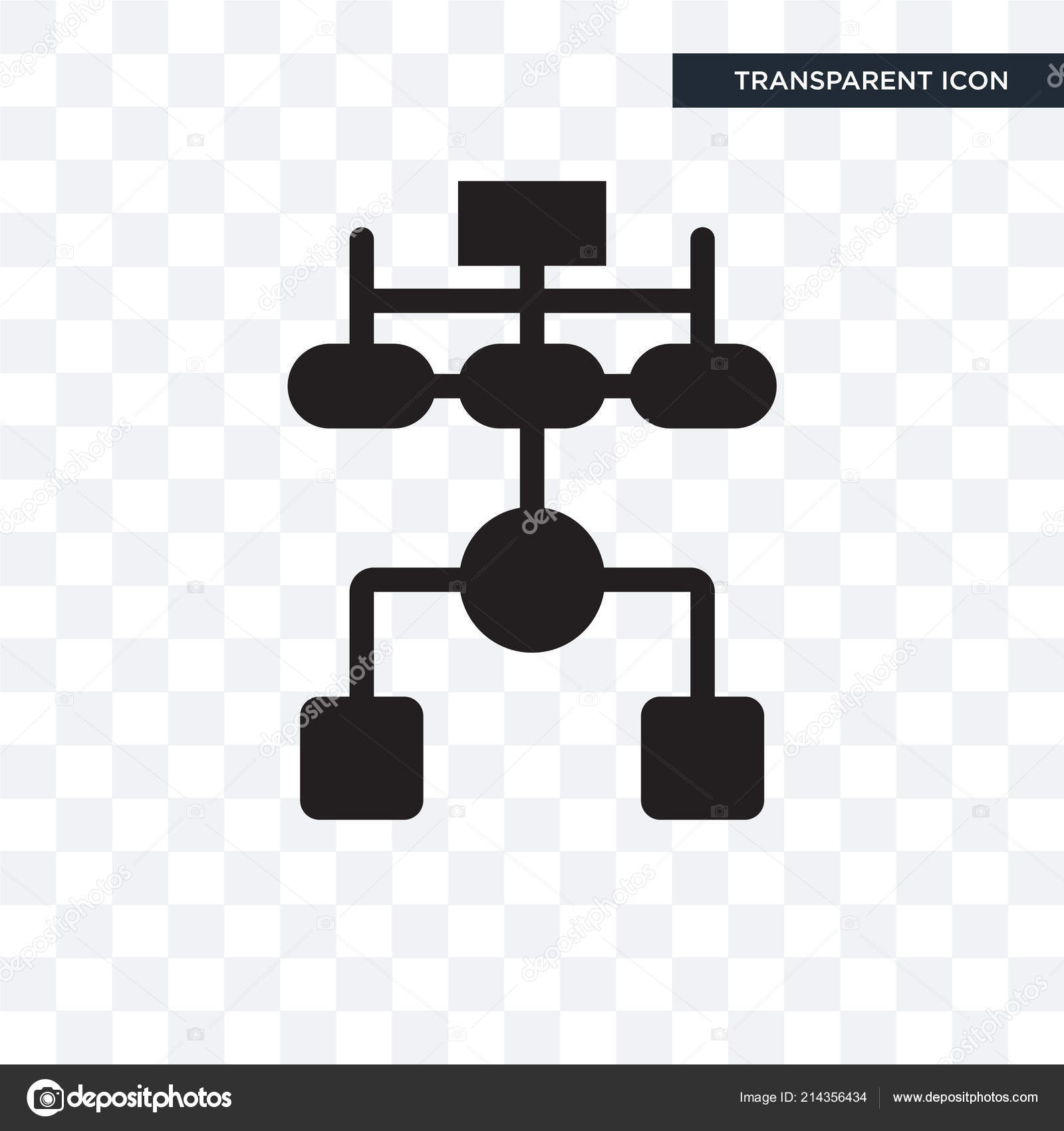 Flow chart vector icon isolated on transparent background, Flow — Stock ...