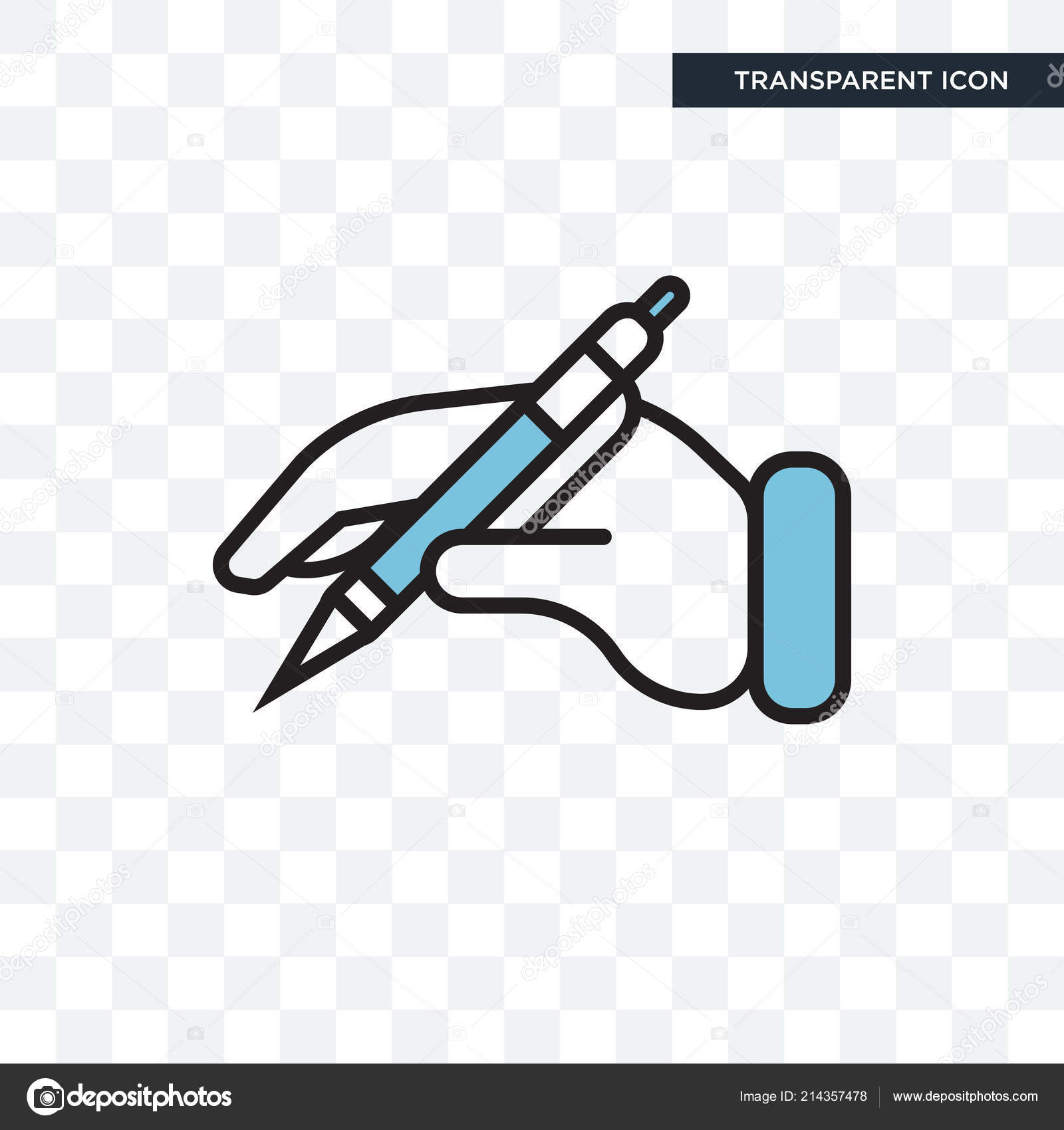 Writing vector icon isolated on transparent background, Writing Stock ...