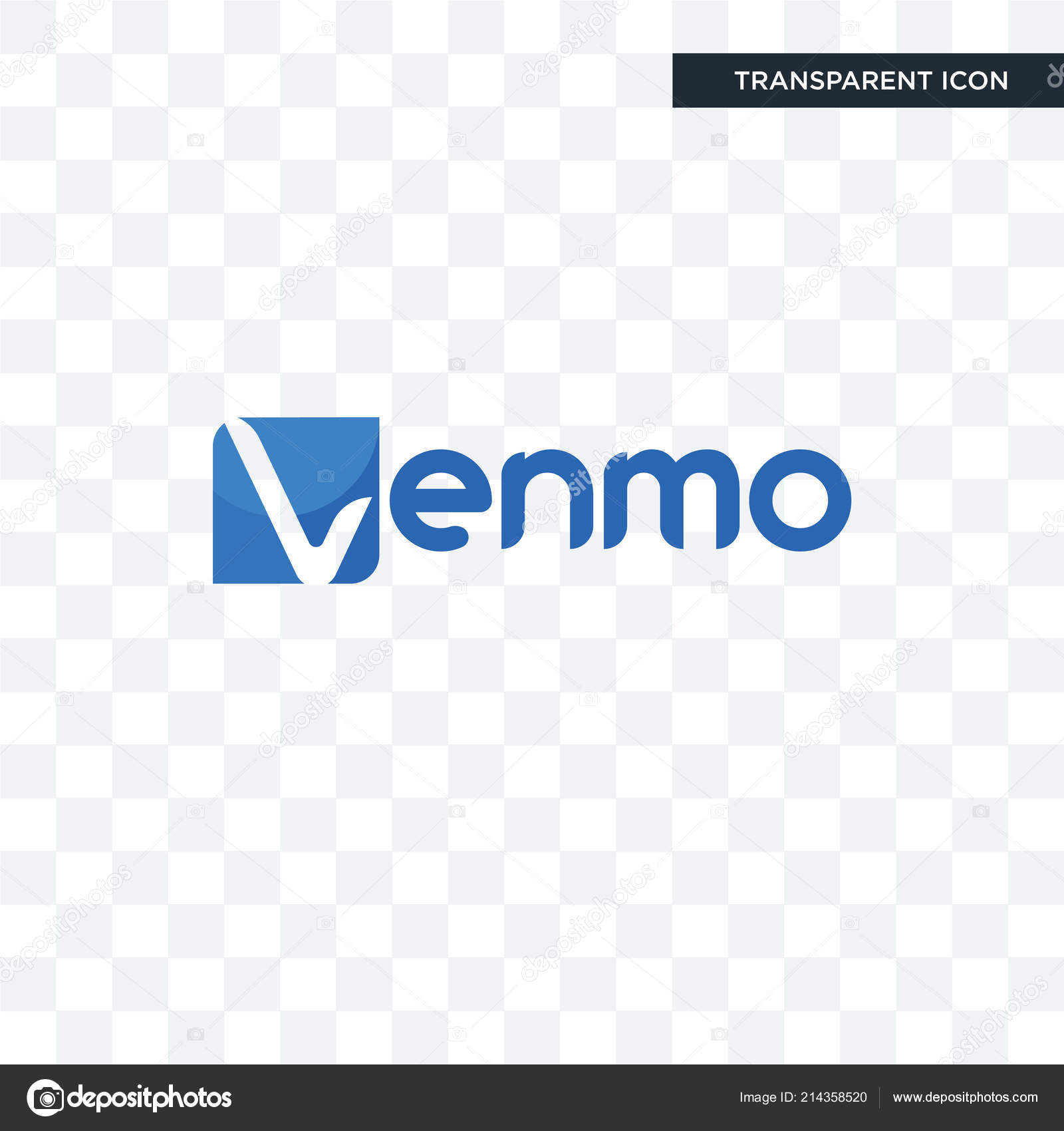 Venmo vector icon isolated on transparent background, venmo logo Stock ...