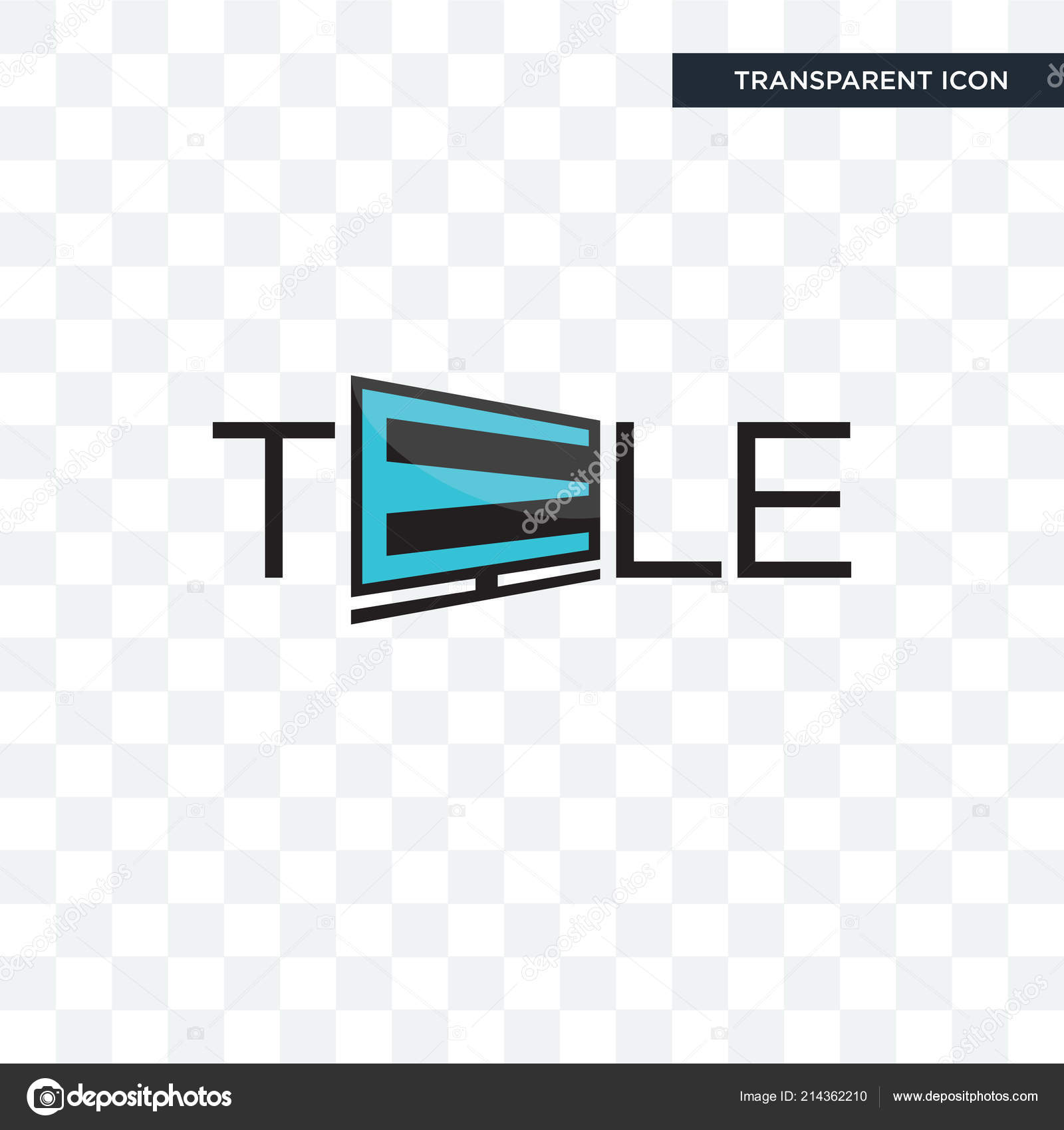 Tele vector icon isolated on transparent background, tele logo d Stock ...
