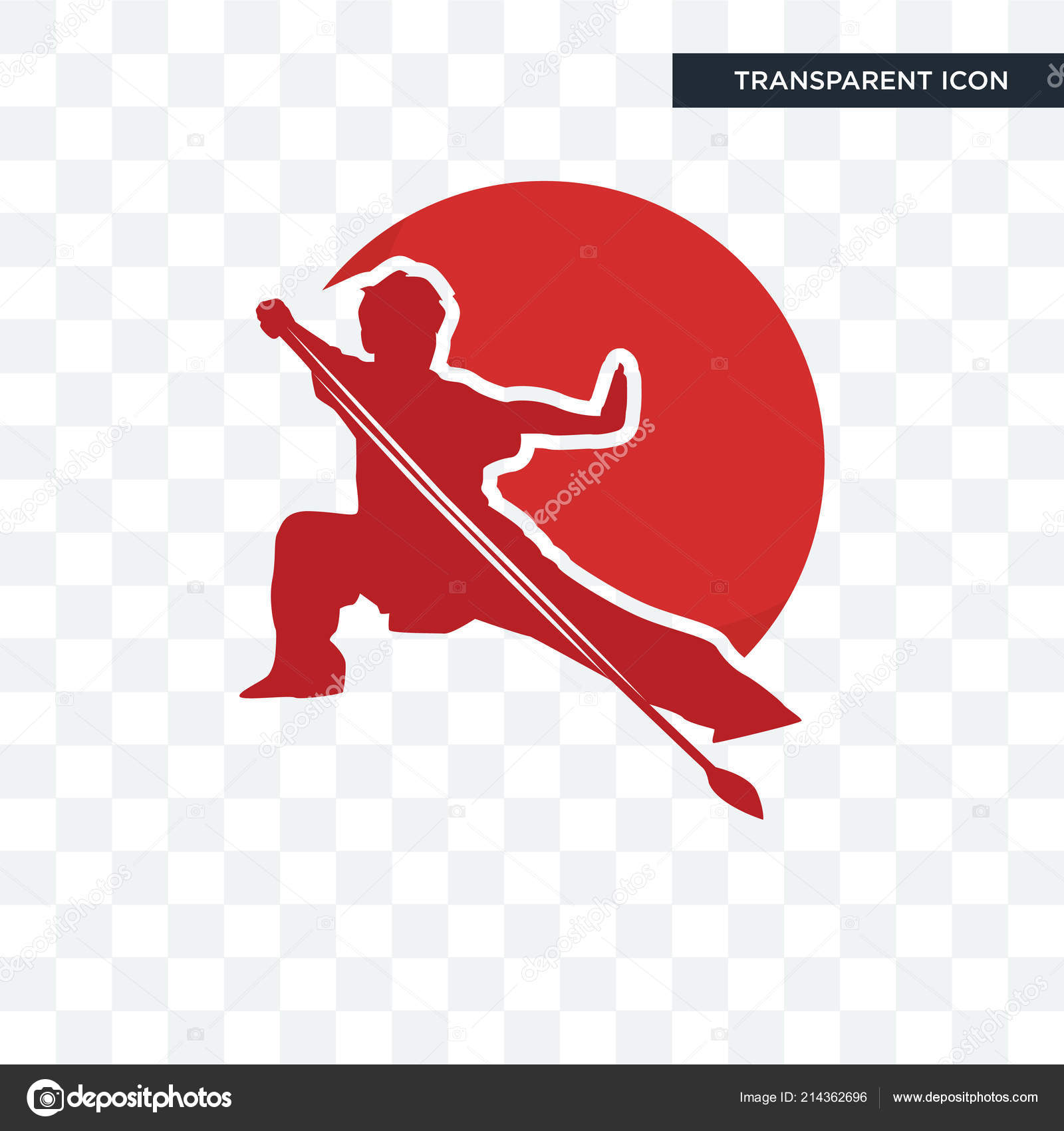 Wushu vector icon isolated on transparent background, wushu logo Stock ...