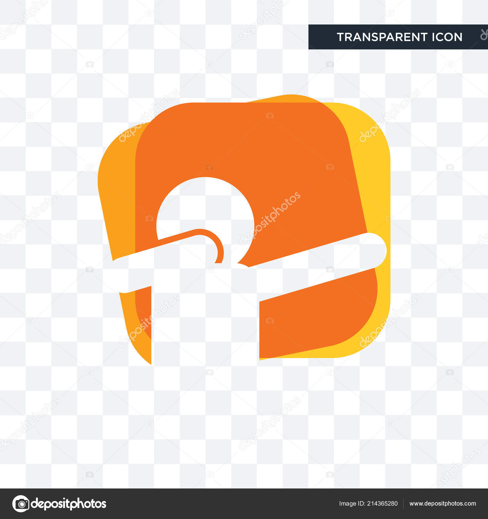 Dab vector icon isolated on transparent background, dab logo des Stock ...