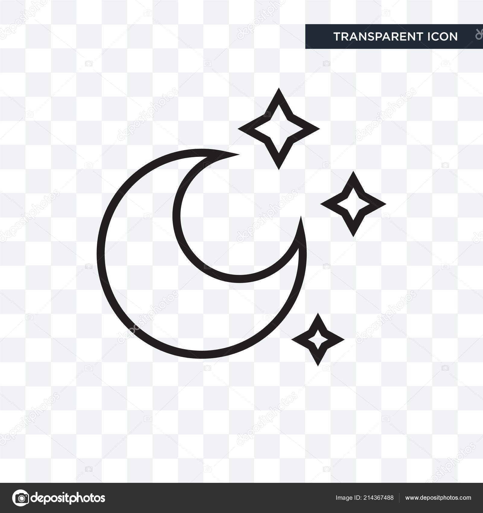 Night vector icon isolated on transparent background, Night logo Stock ...