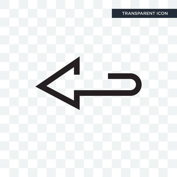 Left arrow vector icon isolated on transparent background, Left - Stock ...