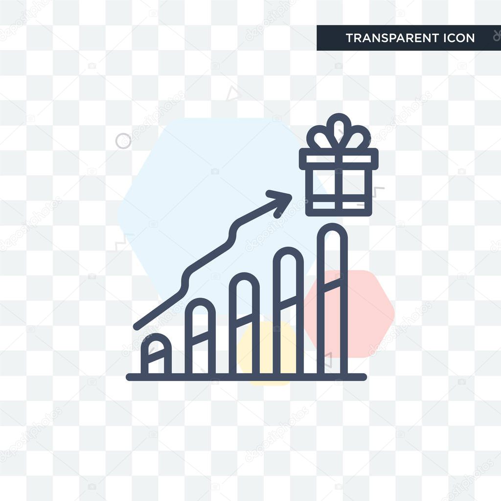 Icono de vector incentivo aislado sobre fondo transparente, Incent 2024