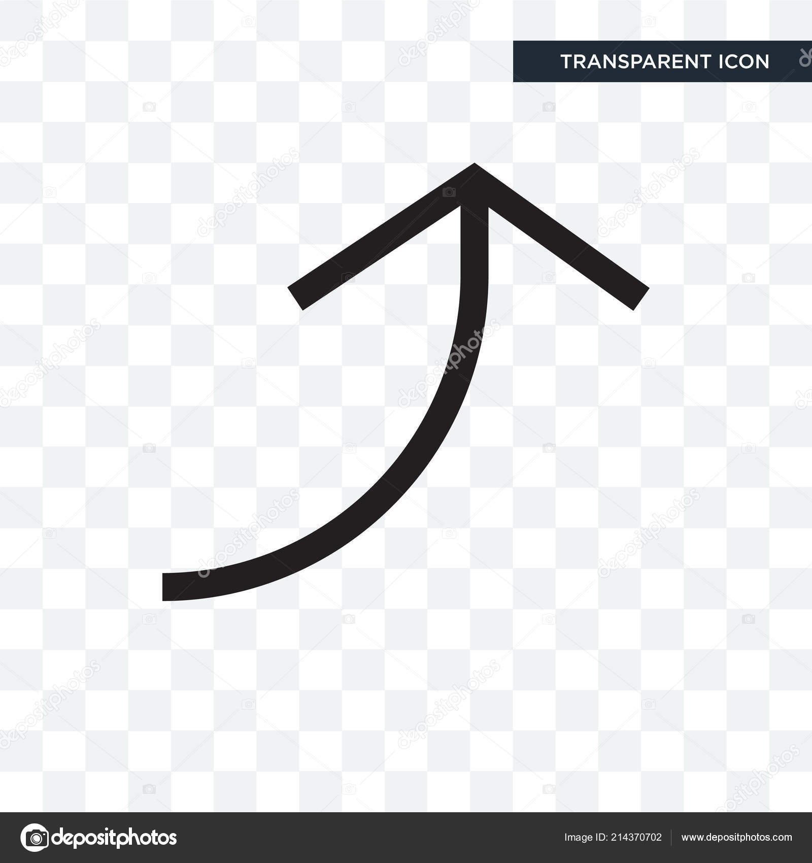 Curved Up Arrow Transparent Background