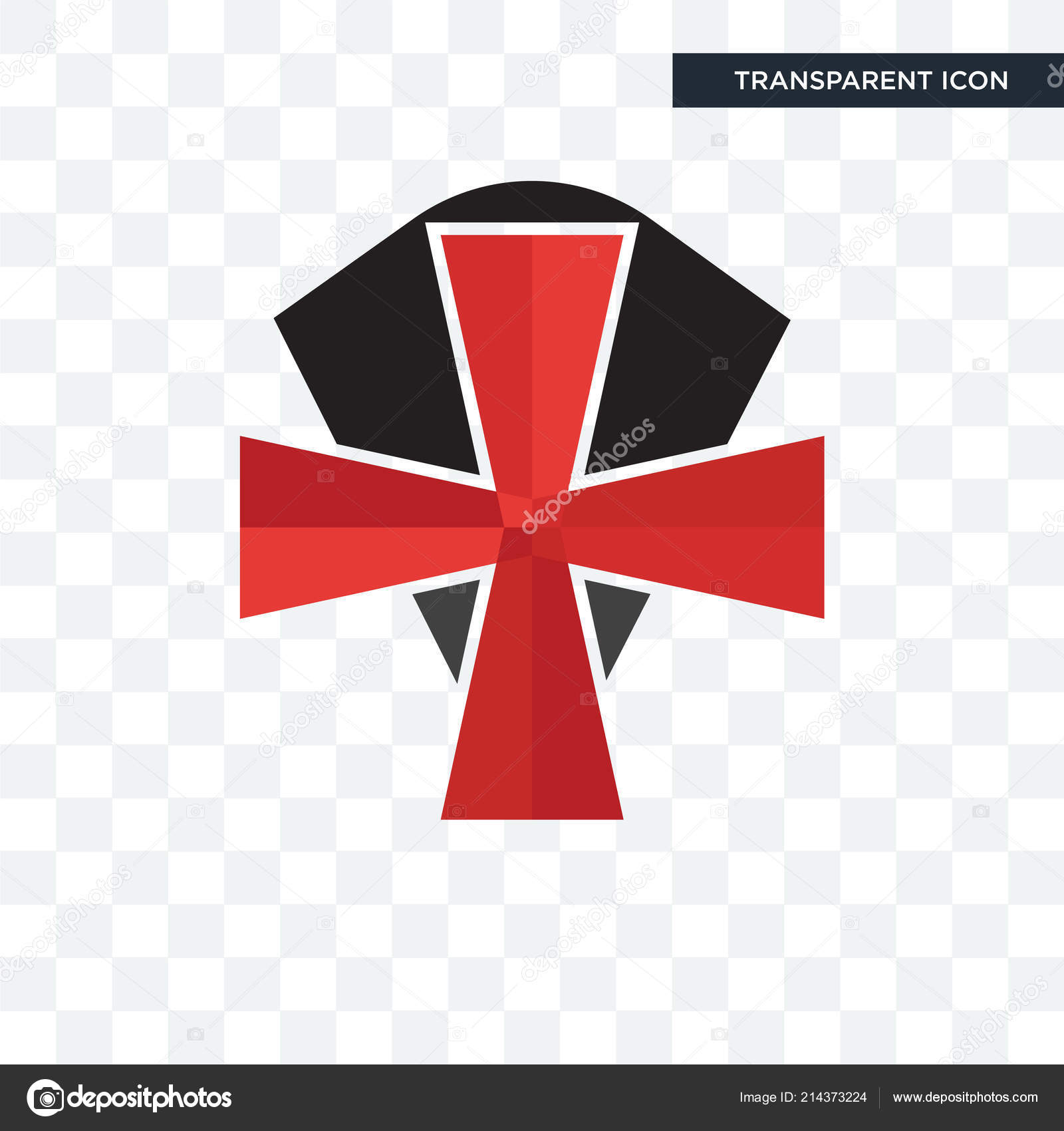 Knights templar vector icon isolated on transparent background, Stock ...