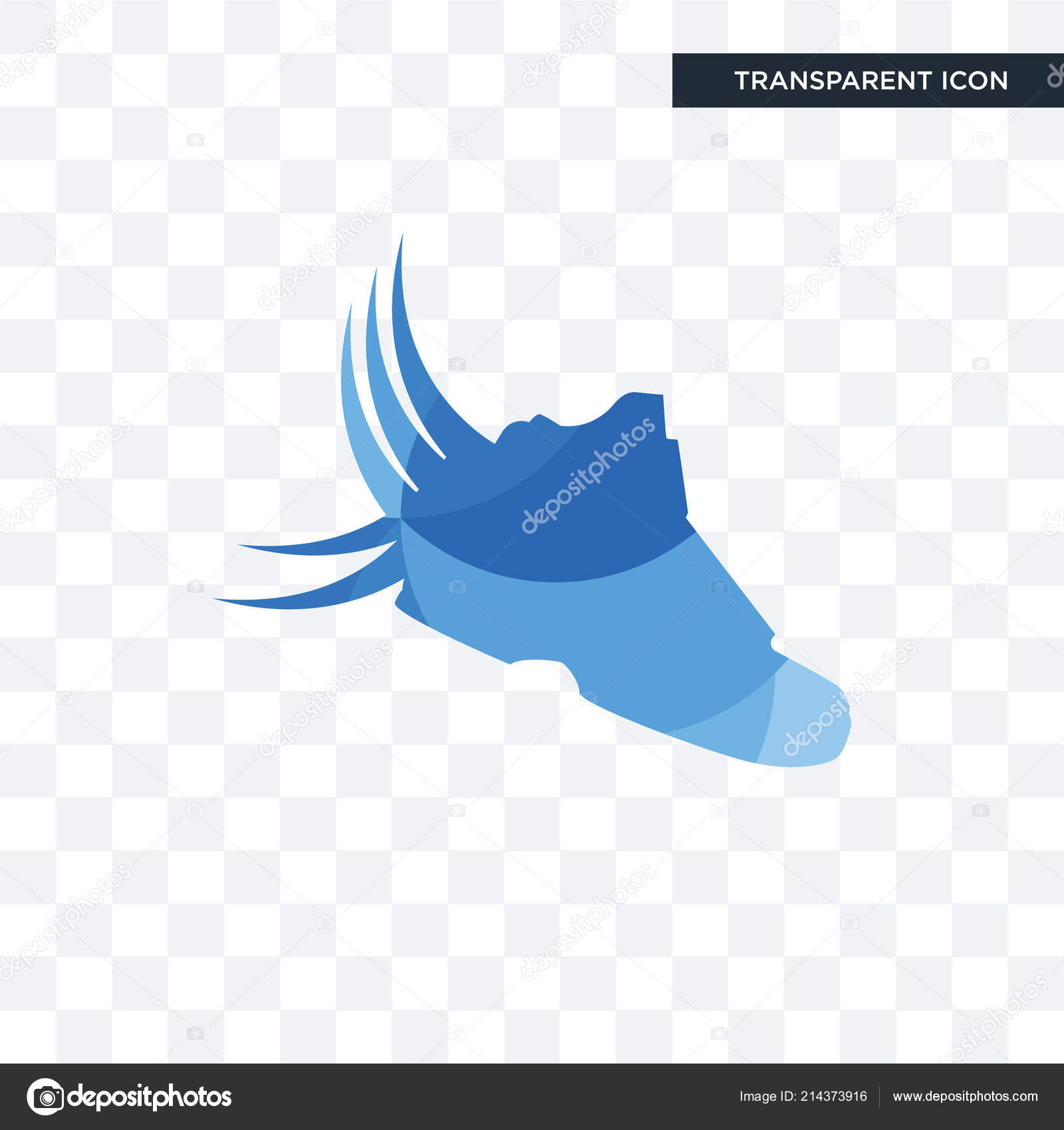 Shoes with wings vector icon isolated on transparent background, Stock ...