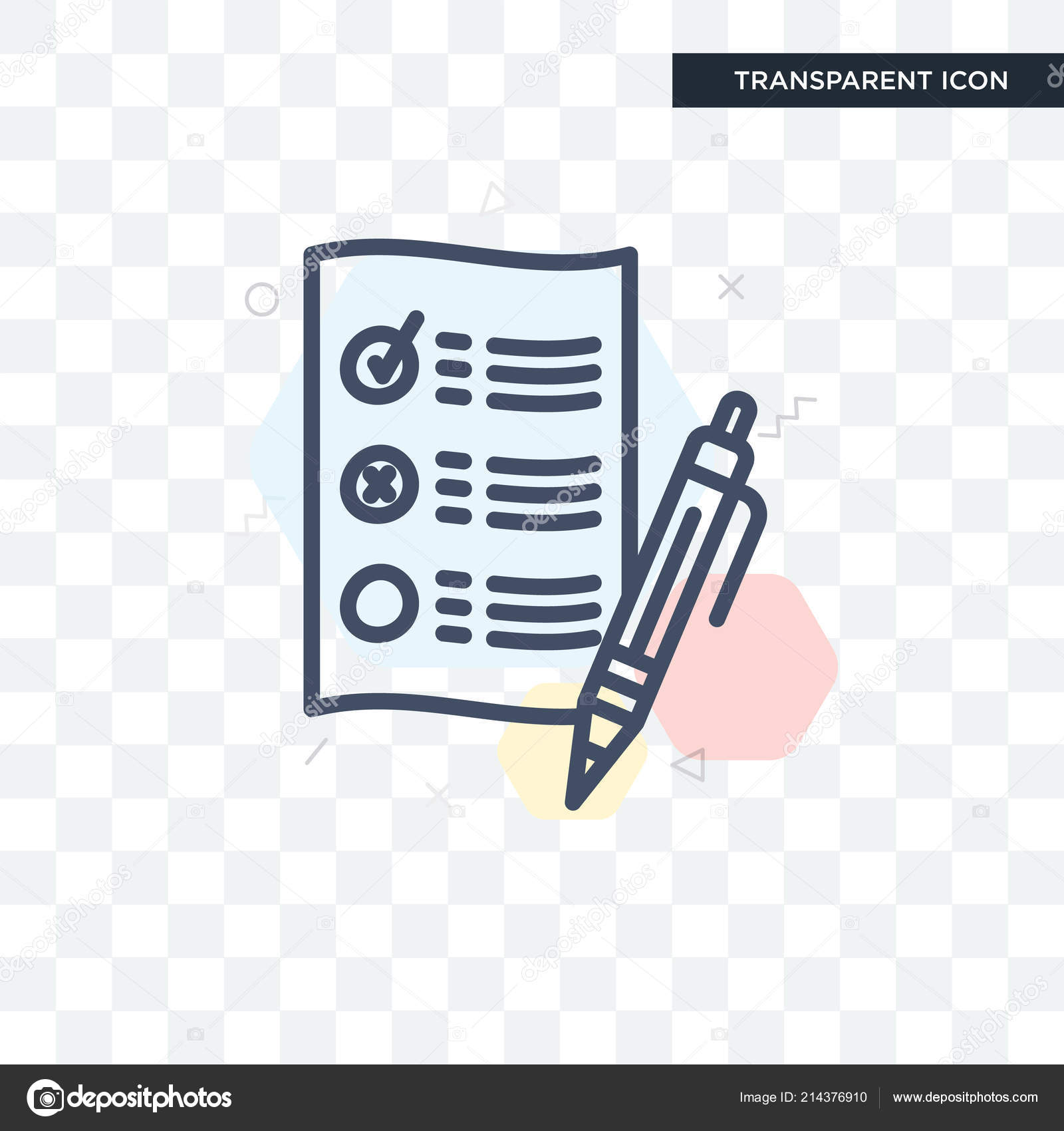 Ícone de vetor de teste isolado em fundo transparente, logotipo de ...