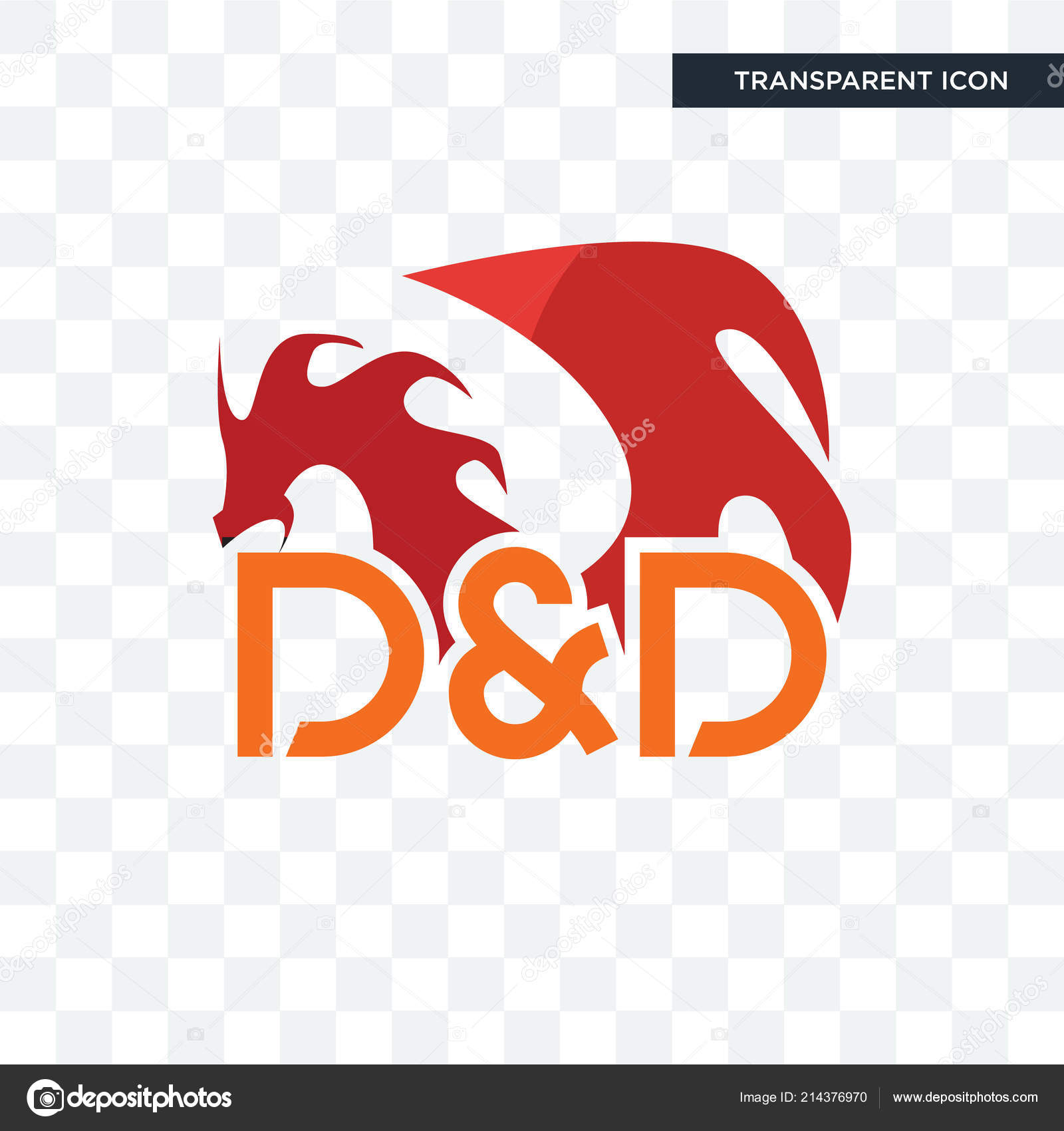 Dungeons and dragons vector icon isolated on transparent backgro Stock ...