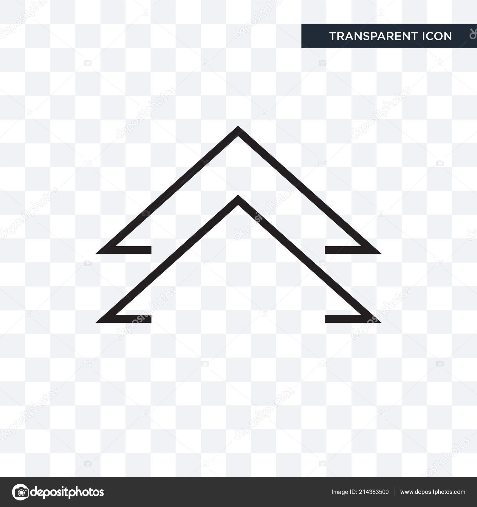 Up chevron vector icon isolated on transparent background, Up ch Stock ...