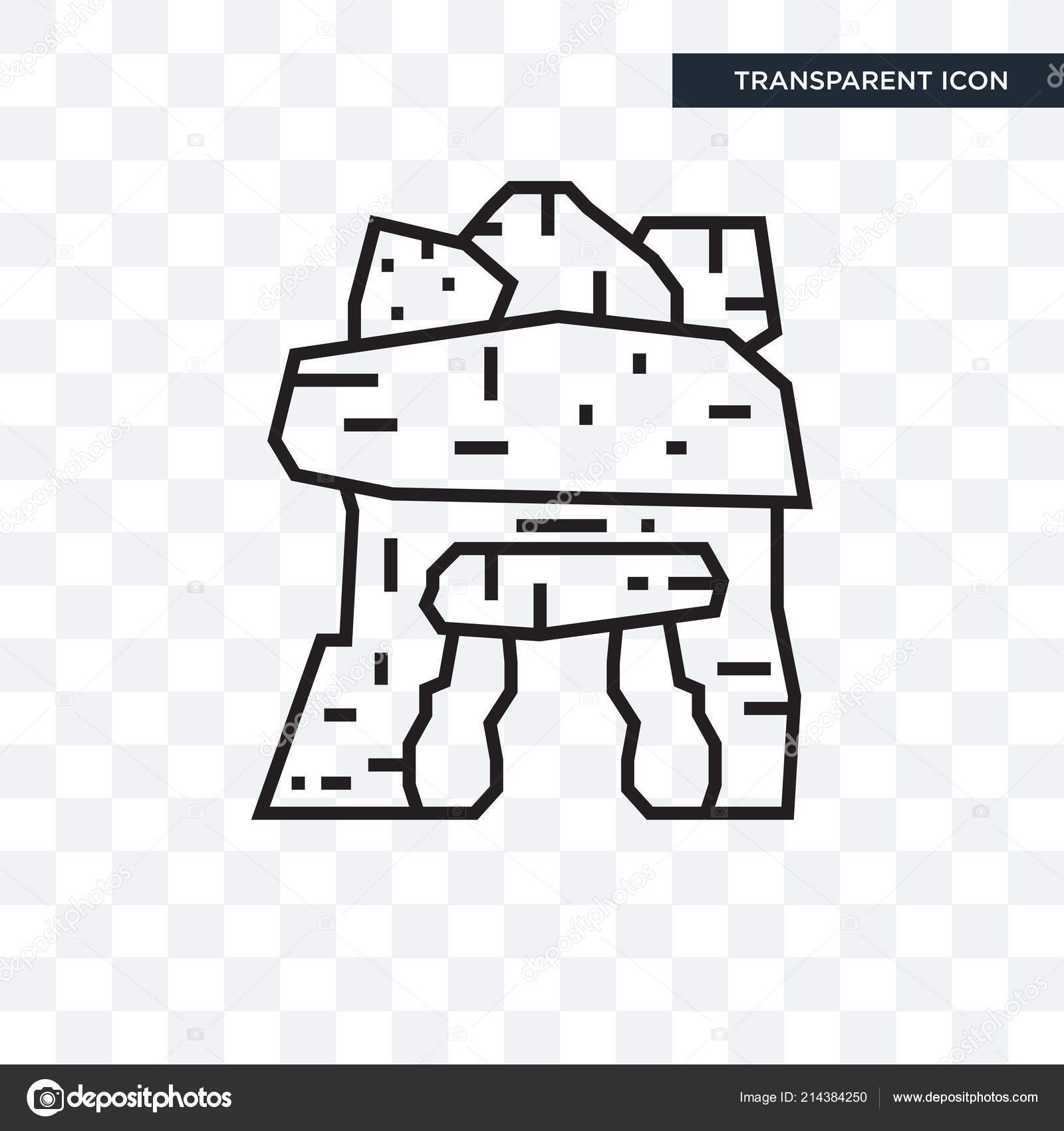 Dolmen vector icon isolated on transparent background, Dolmen lo ...