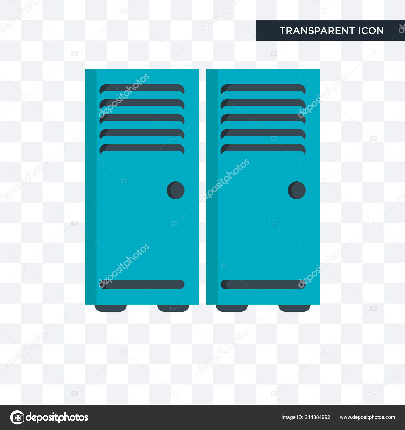 Lockers vector icon isolated on transparent background, Lockers Stock ...