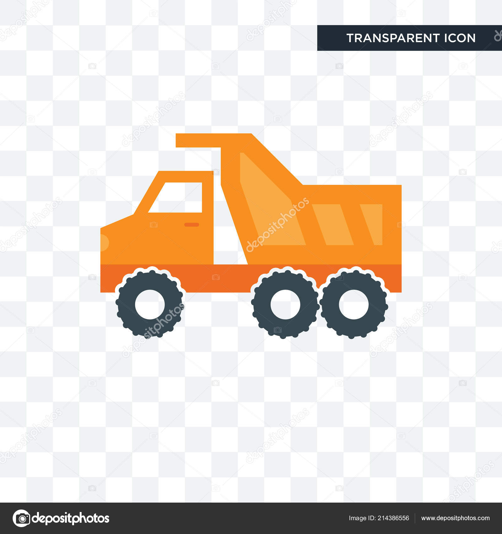 Tipper vector icon isolated on transparent background, tipper lo Stock ...