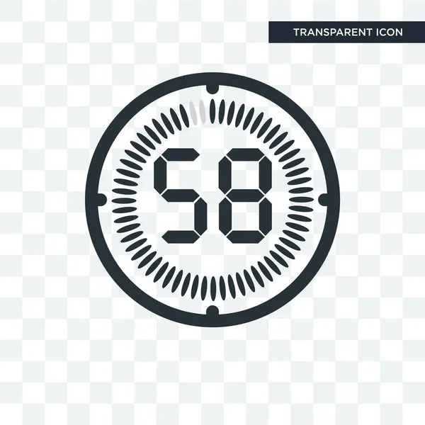 The 5 minutes vector icon isolated on transparent background, Th Stock ...