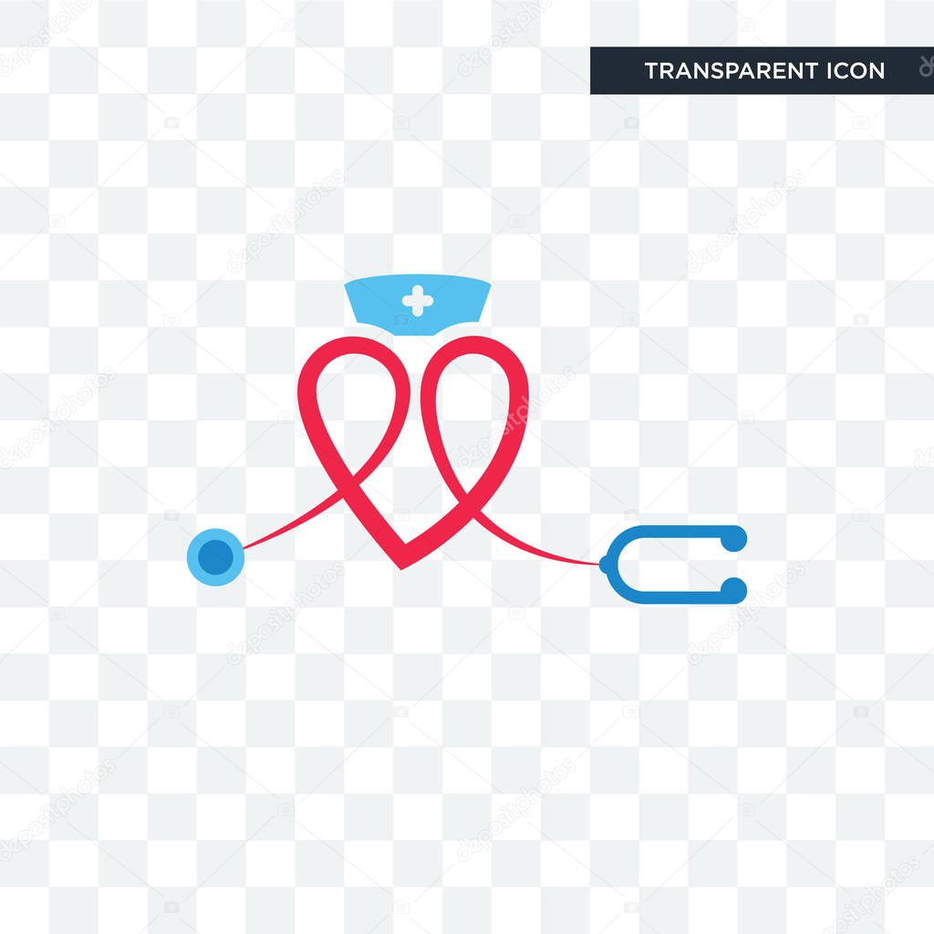 vector de enfermería icono aislado sobre fondo transparente, enfermería ...