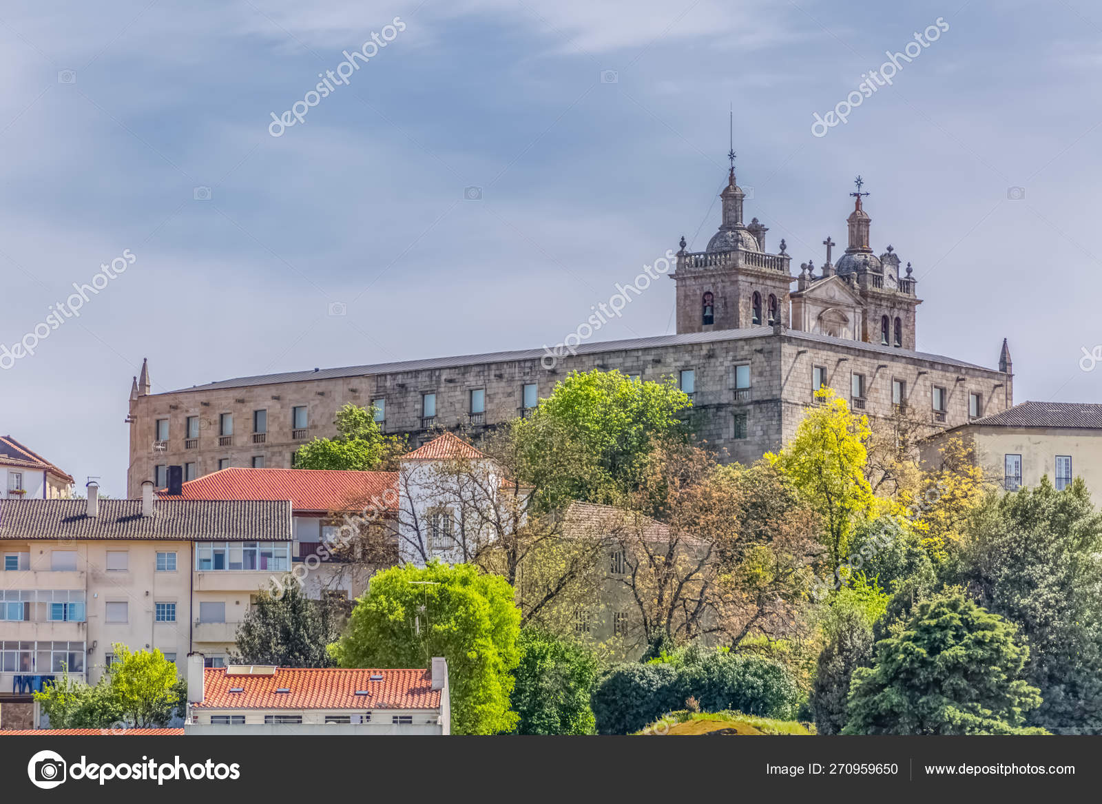 View at the Viseu city, with Cathedral of Viseu, Se Cathedral de Viseu ...