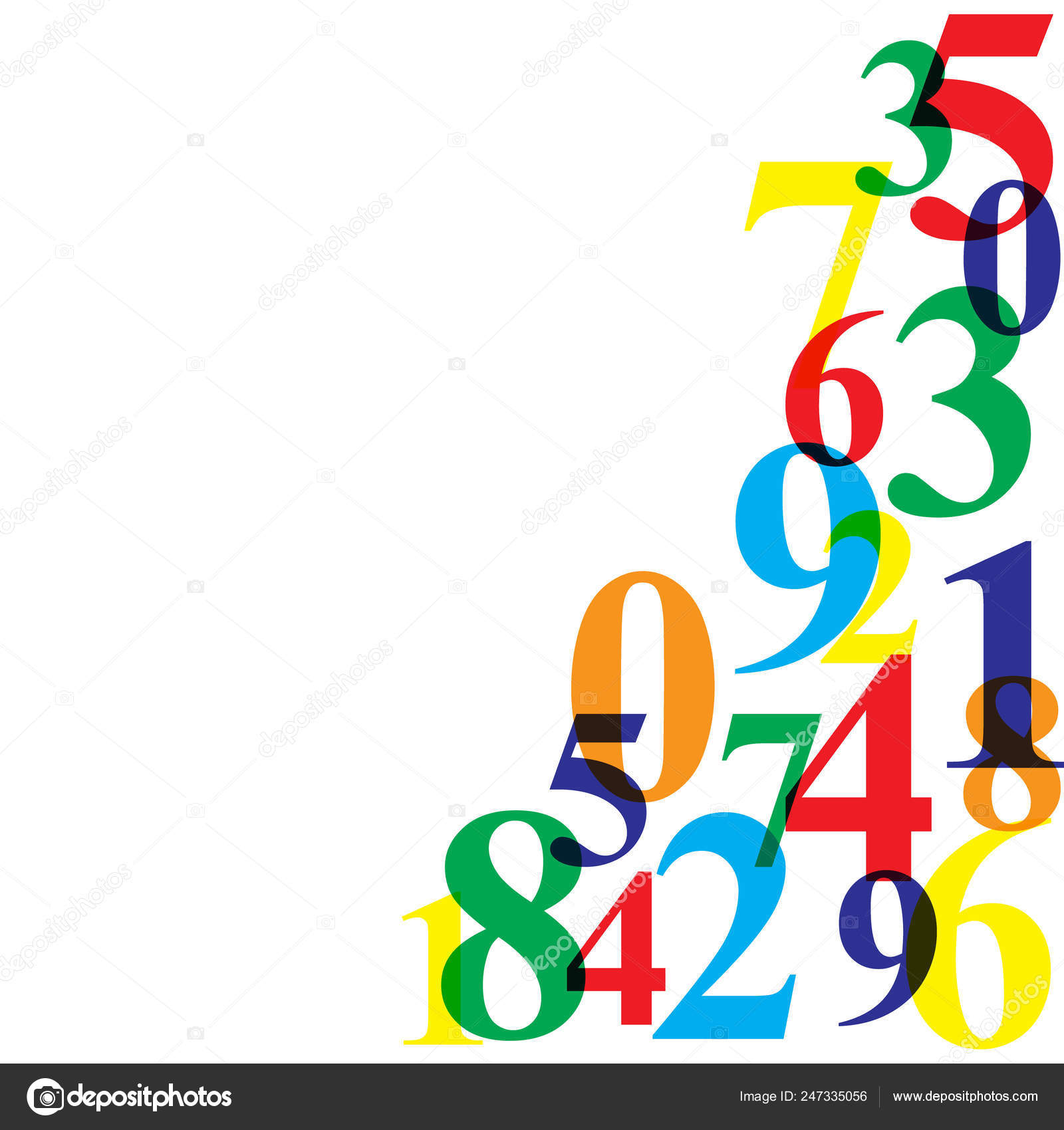 Background with numbers with copy space Stock Vector Image by ...