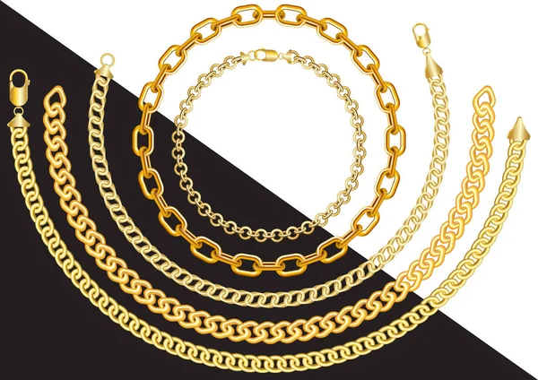 Gold chains Vector Art Stock Images | Depositphotos