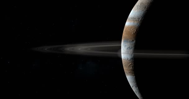 Jupiter Planet Her Rings Rotation Outer Space — Stock Video © ianm36 ...