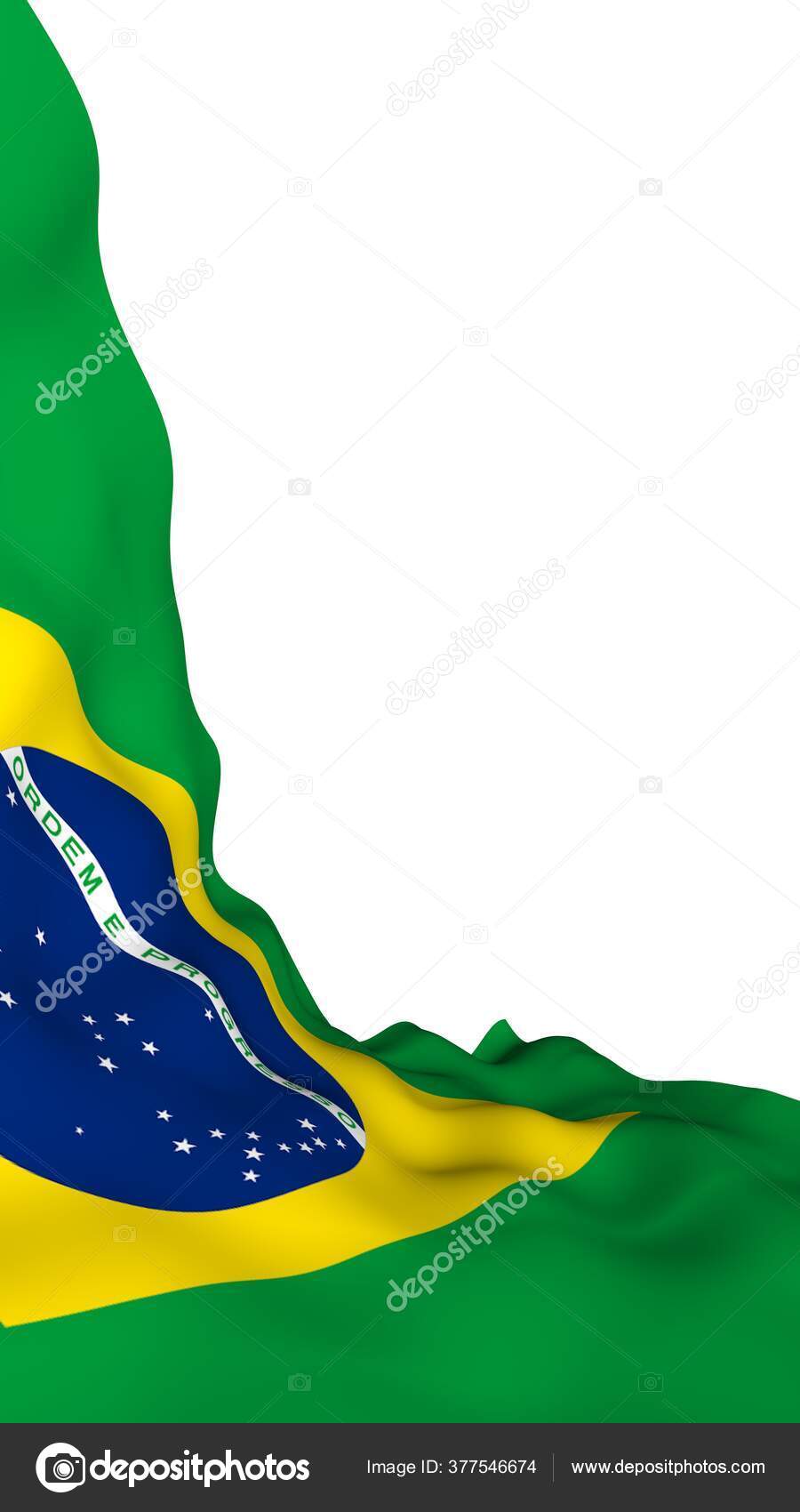 Waving Flag Brazil Ordem Progresso Order Progress Rio Janeiro South ...