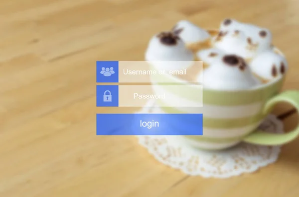 Login Interface Touch Screen Touching Login Box Username Password Inputs — Stock Photo ...