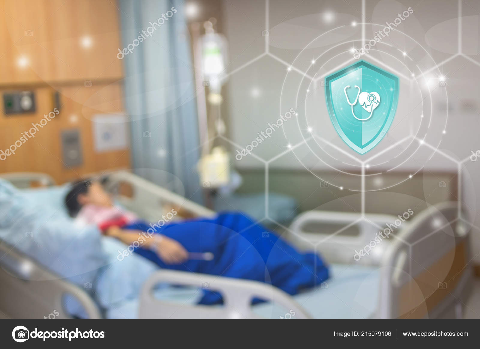 Health Insurance Button Shield Protection Health Virtual Screen Sick ...