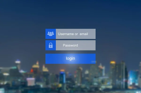 Login Interface Touch Screen Touching Login Box Username Password Inputs — Stock Photo ...