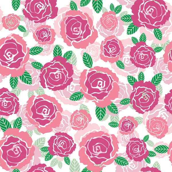 Roses pattern — Stock Vector © Mikhaylova #5042079