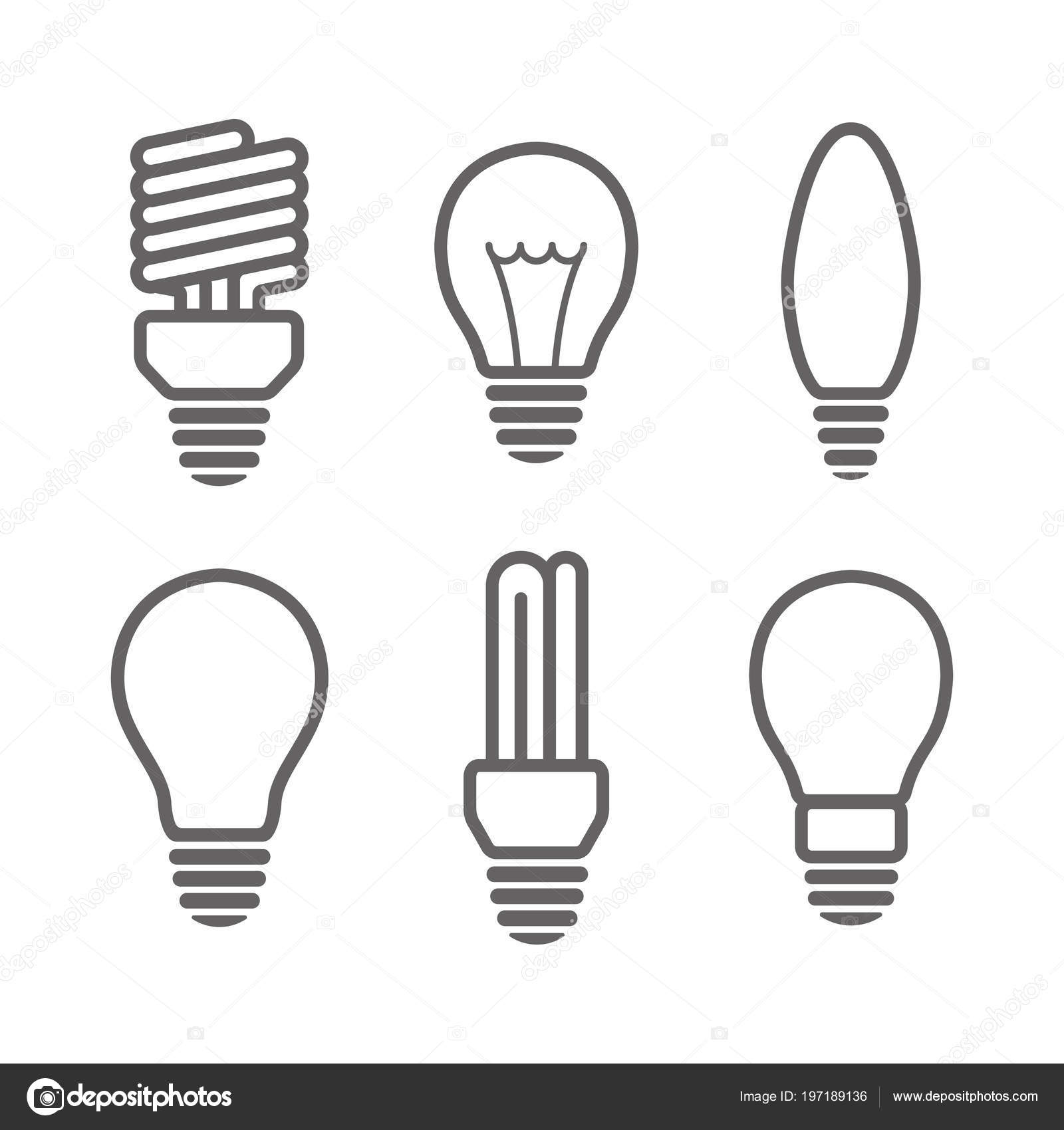 Bulbs Icon Set Vector Stock Vector Image by ©Warmworld #197189136