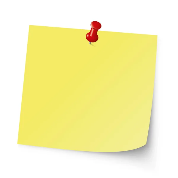 Yellow sticker pinned red pushbutton Stock Vector Image by ©kharlamova ...