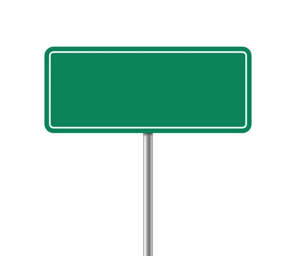 Blank Green Road Sign Isolated on White Stock Vector Image by ©tkemot ...