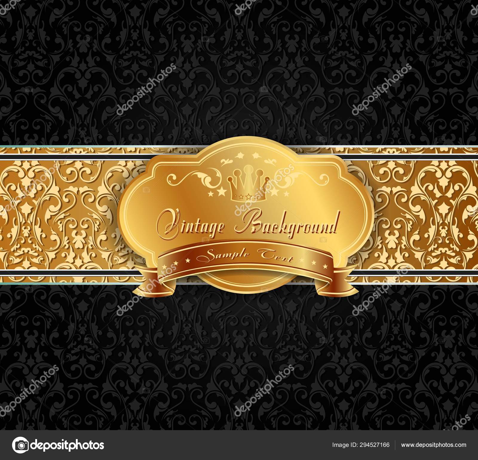 Elegant vintage card. Design background with ornate vintage pattern ...