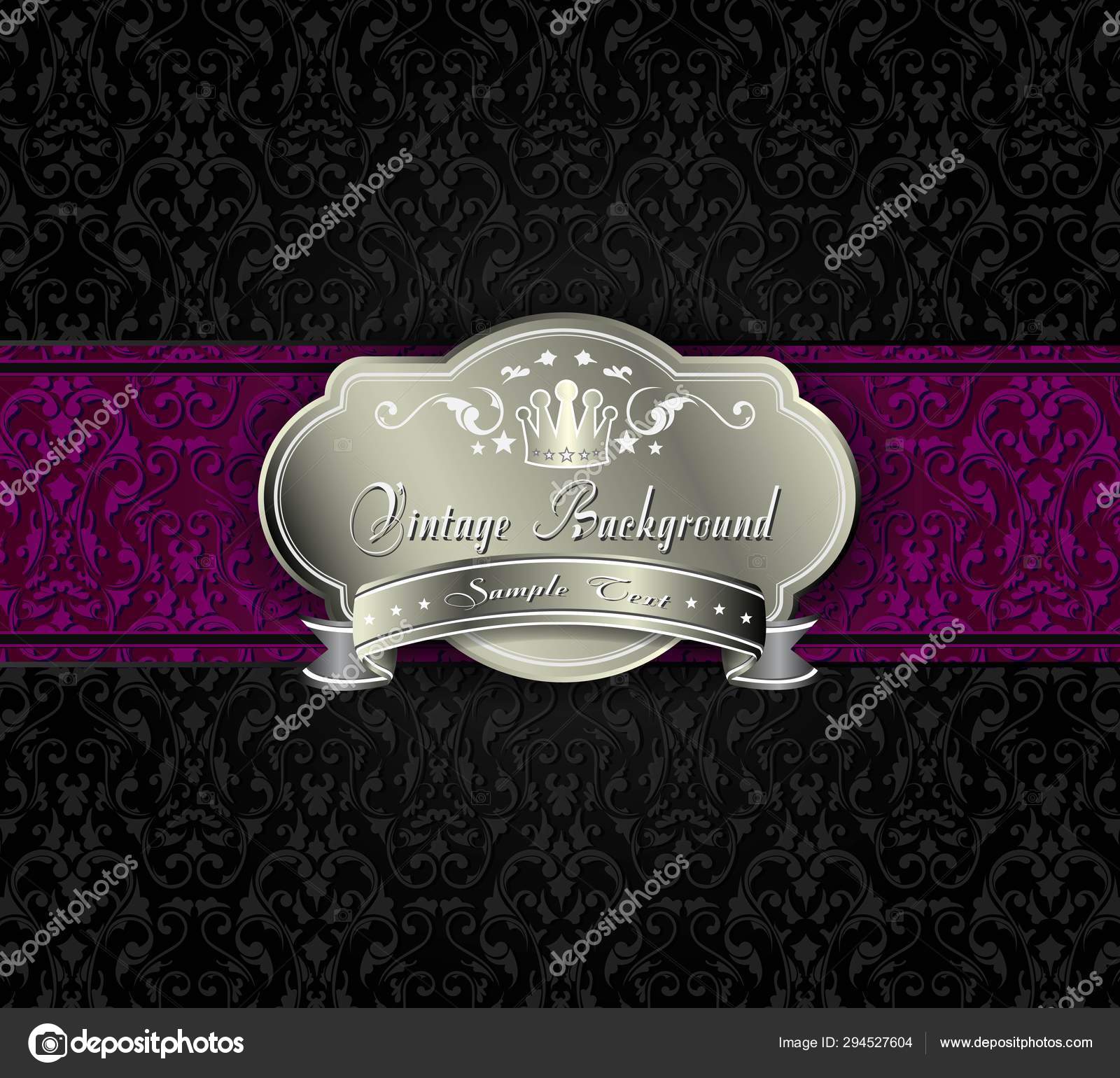 Elegant vintage card. Design background with ornate vintage pattern ...