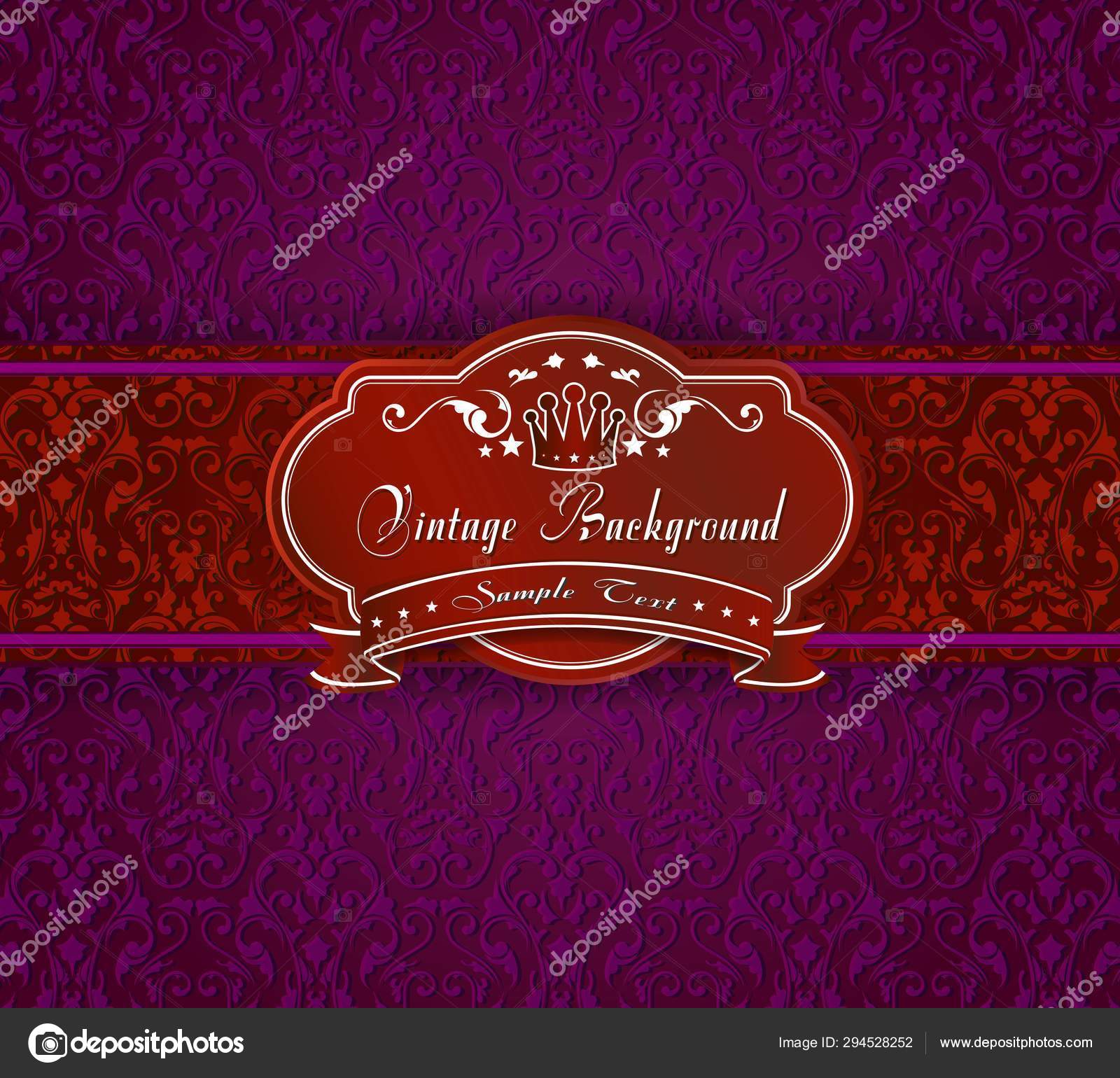 Elegant vintage card. Design background with ornate vintage pattern ...