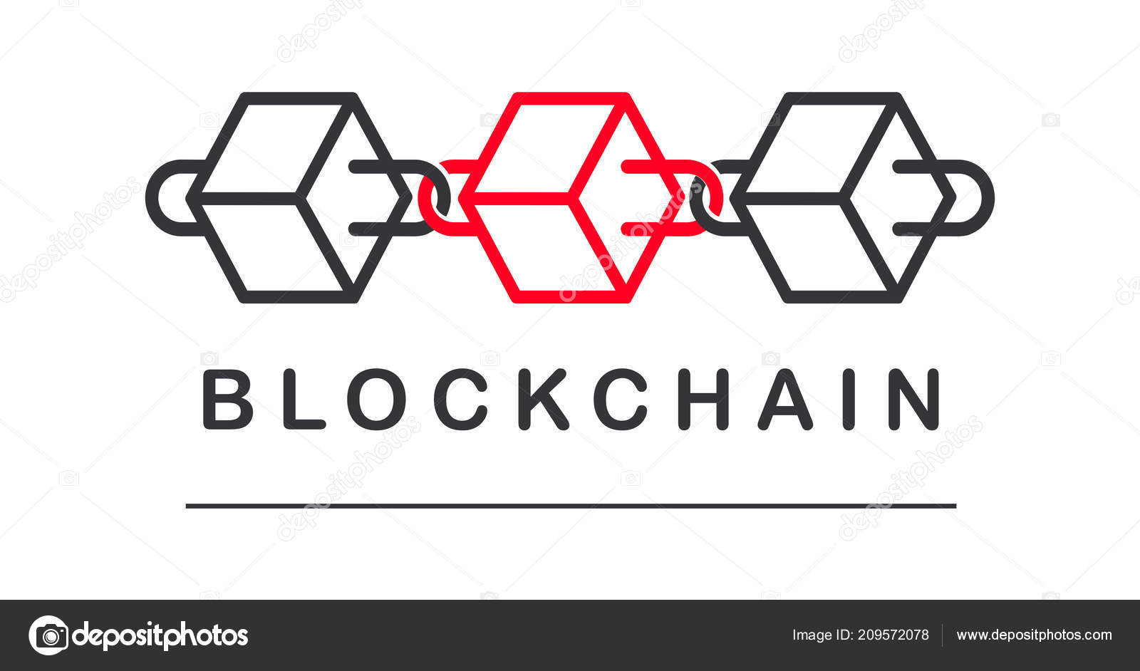 Block Chain Logo Illustration Block Chain Concept Stock Photo by ...