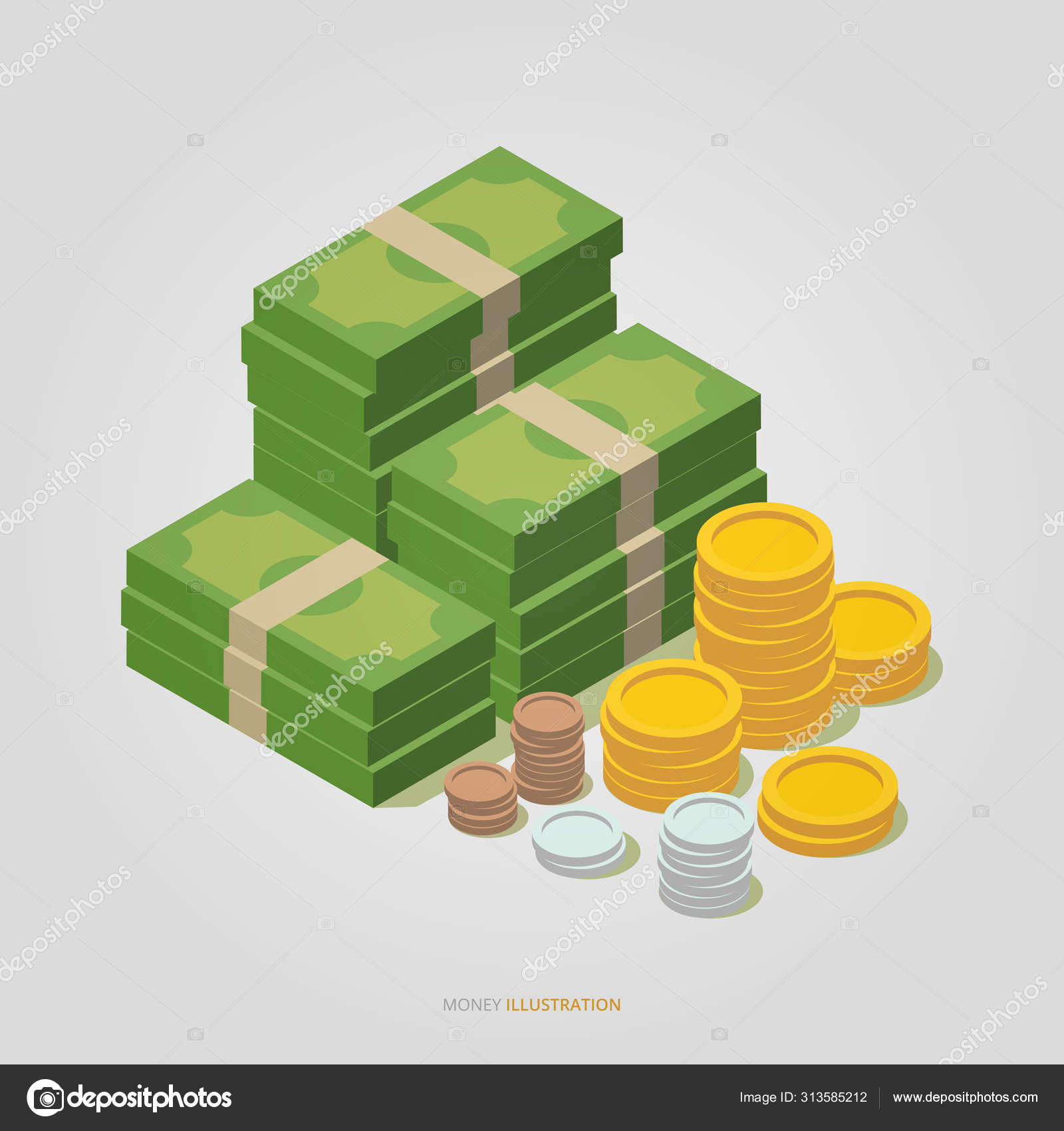 Cash Money Vector Illustration Stock Vector by ©marklys 313585212
