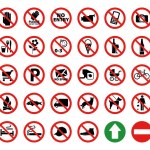 Set of Signs for Different Prohibited Activities Stock Vector Image by ...