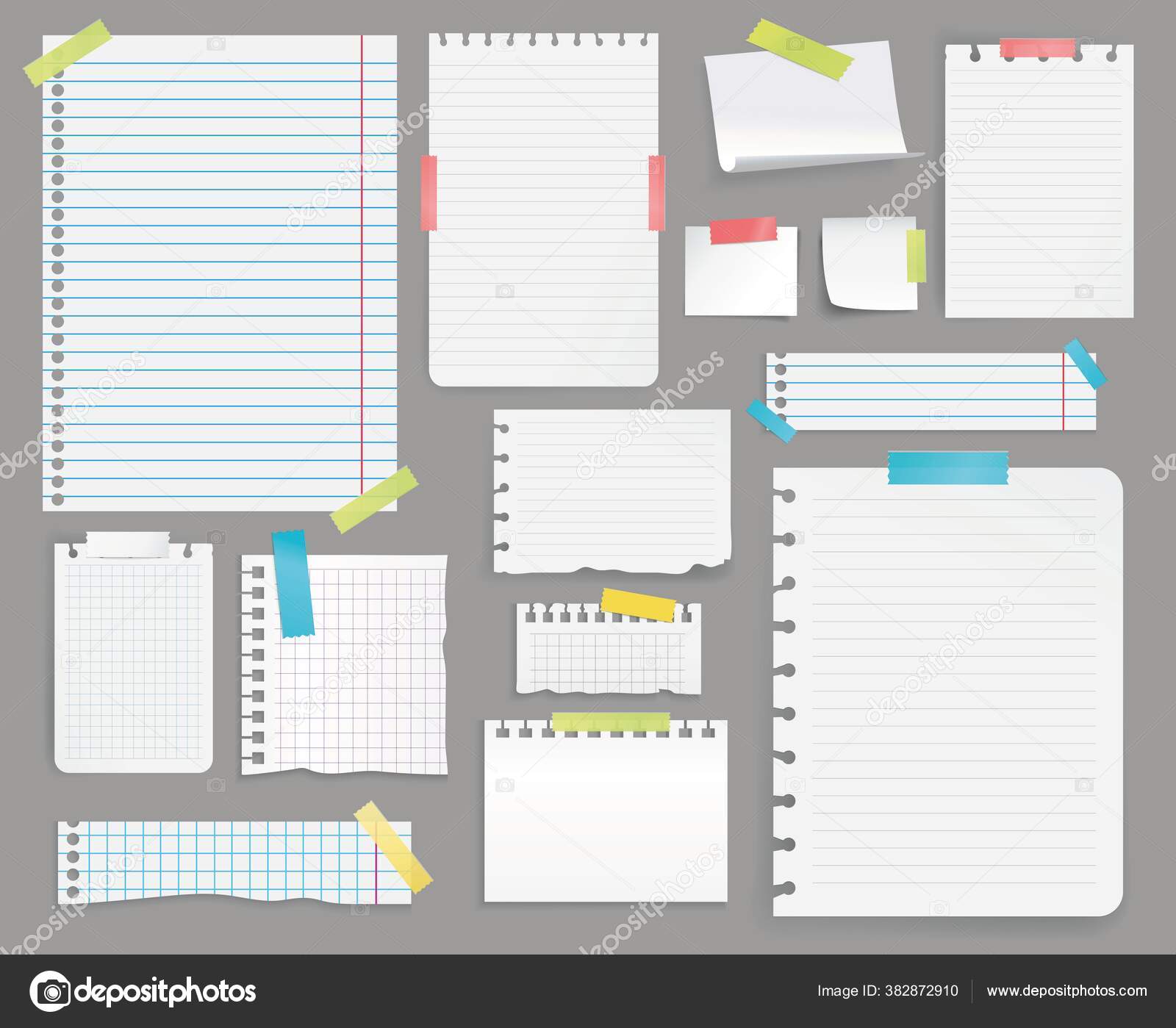 Variety Paper Documents Set Stock Vector Image by ©marklys #382872910