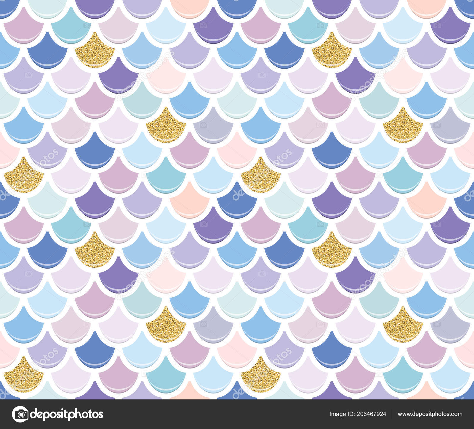 Mermaid Tail Pattern Colorful Fish Skin Background Trendy Pastel Pink ...