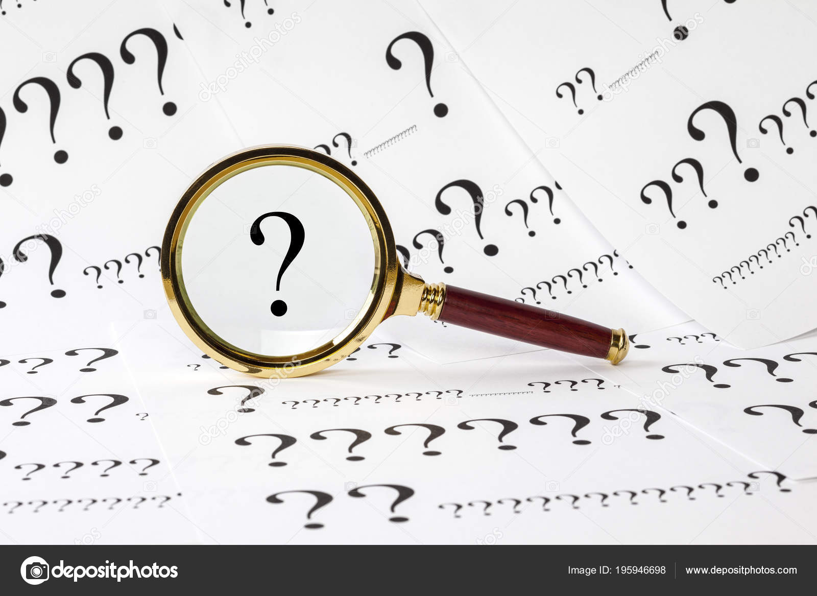 Question Concept with Magnifying Glass — Stock Photo © TravellingLight ...