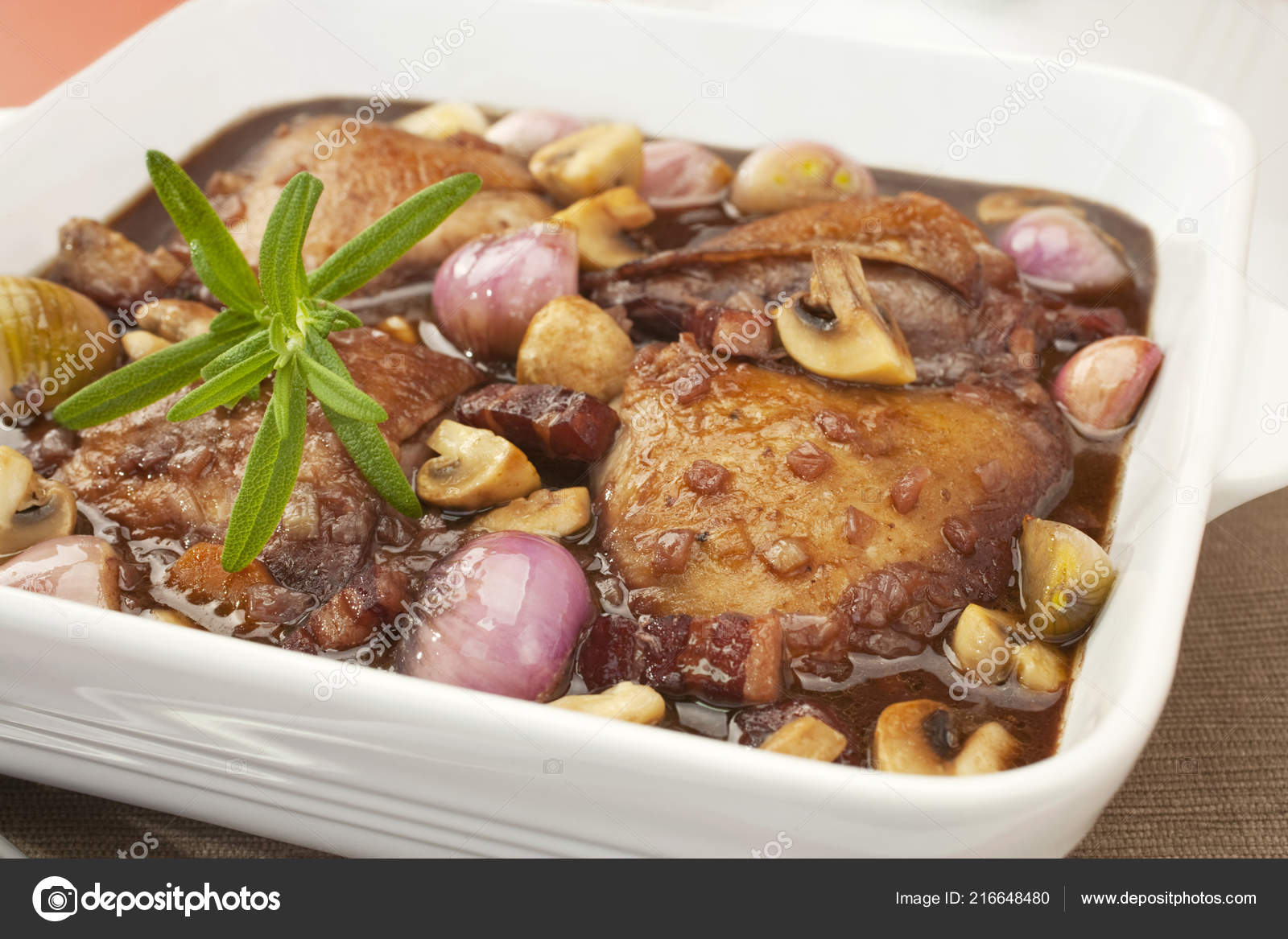 Coq au Vin Chicken in Red Wine Stock Photo by ©TravellingLight 216648480