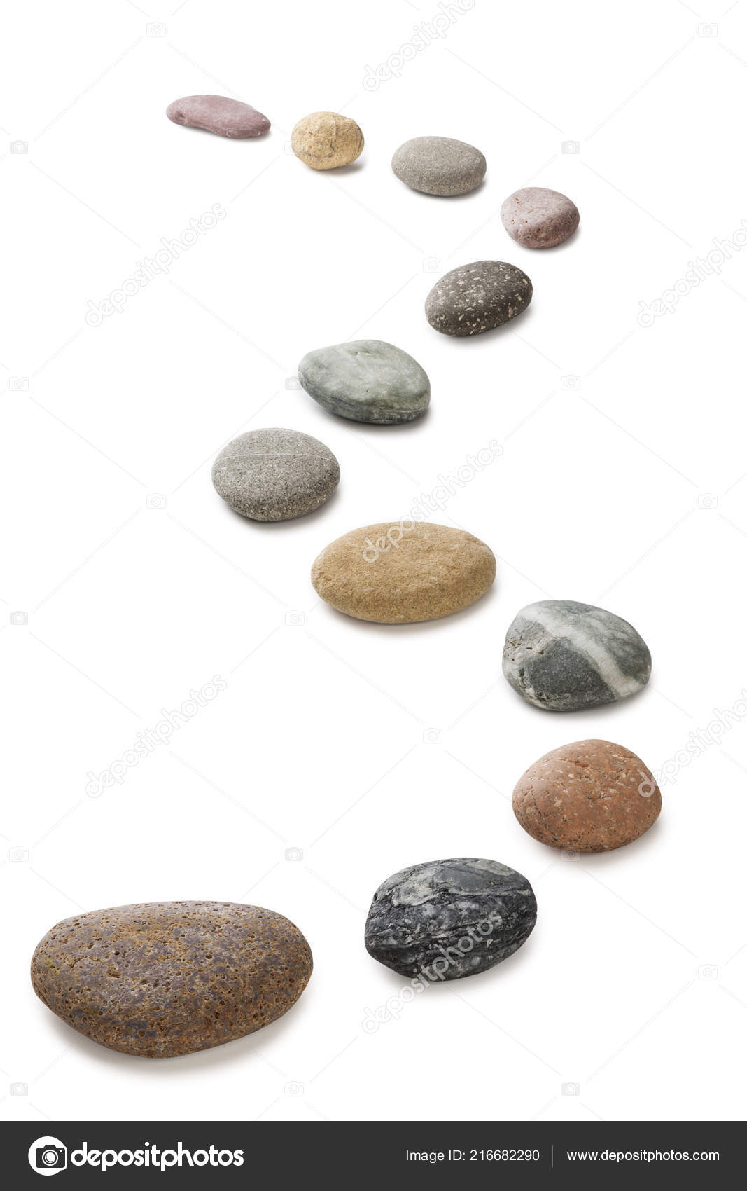 Stepping Stones Pebbles on White — Stock Photo © TravellingLight #216682290
